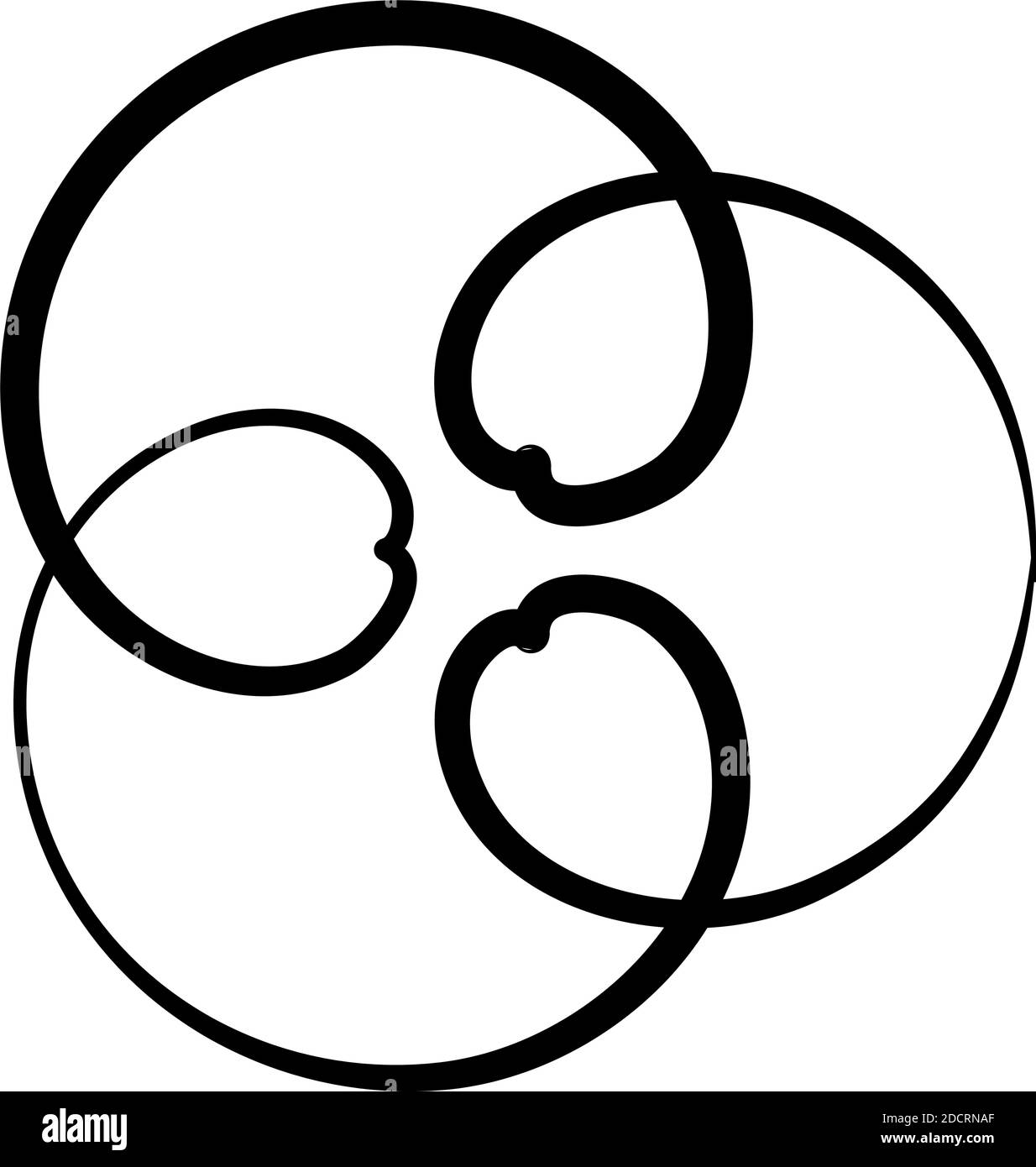 Curlicue, Loop shapes, elements vector illustration — Stock vector ...