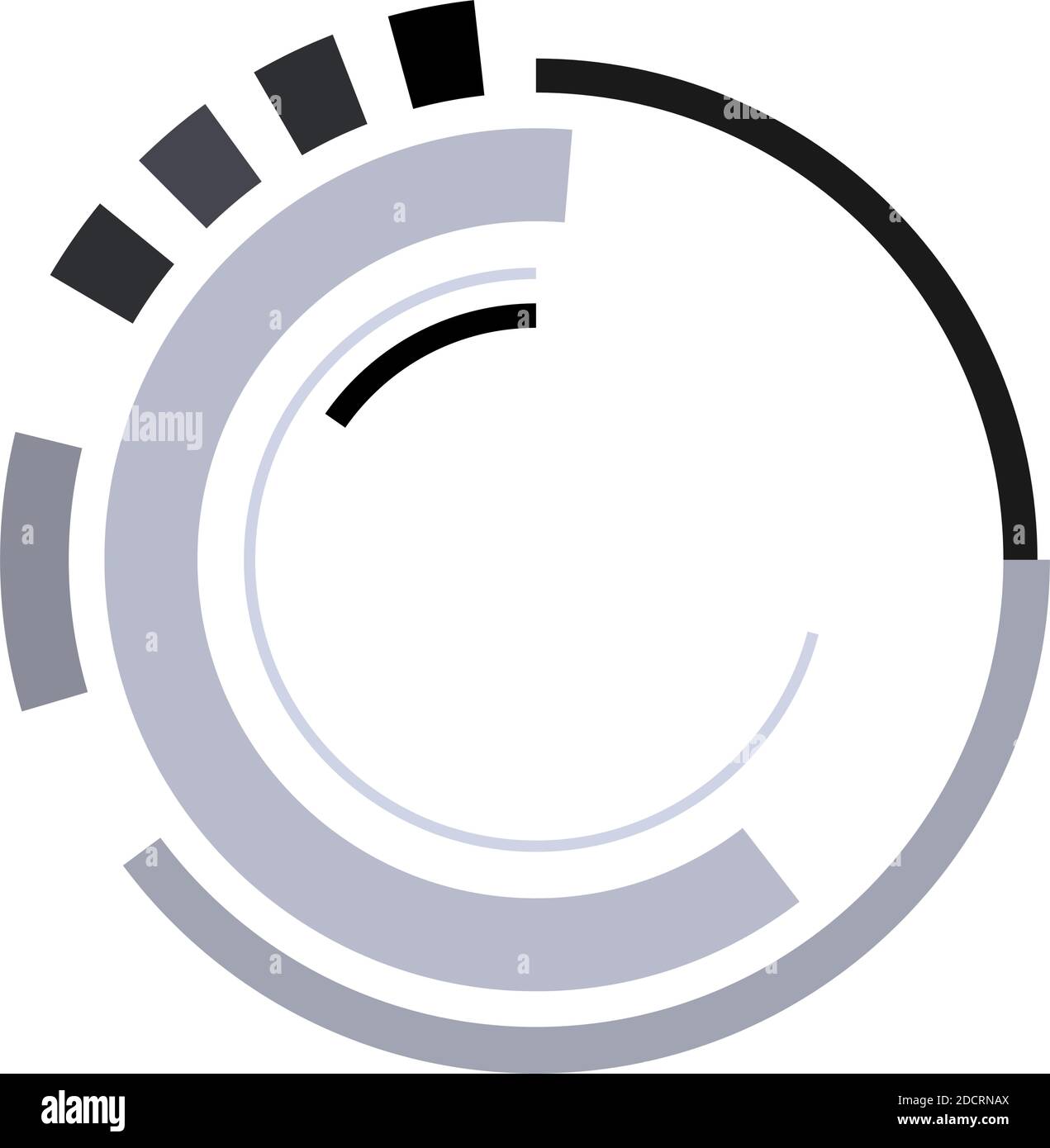 Geometric Sci-fi, Cybernetics, Cyber segmented circle, ring design ...