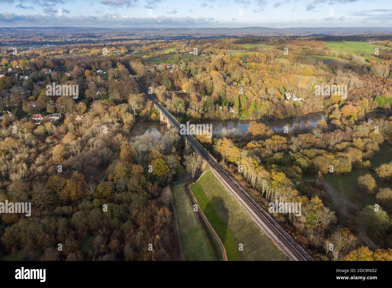Drone aerial photos Hampshire Forest, showing levels of Forestation ...