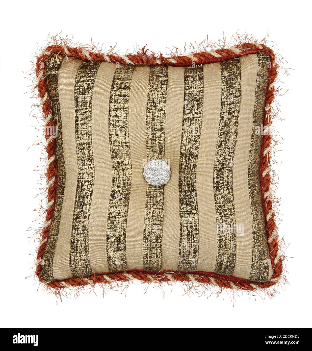 Classic cushion on white background Stock Photo - Alamy