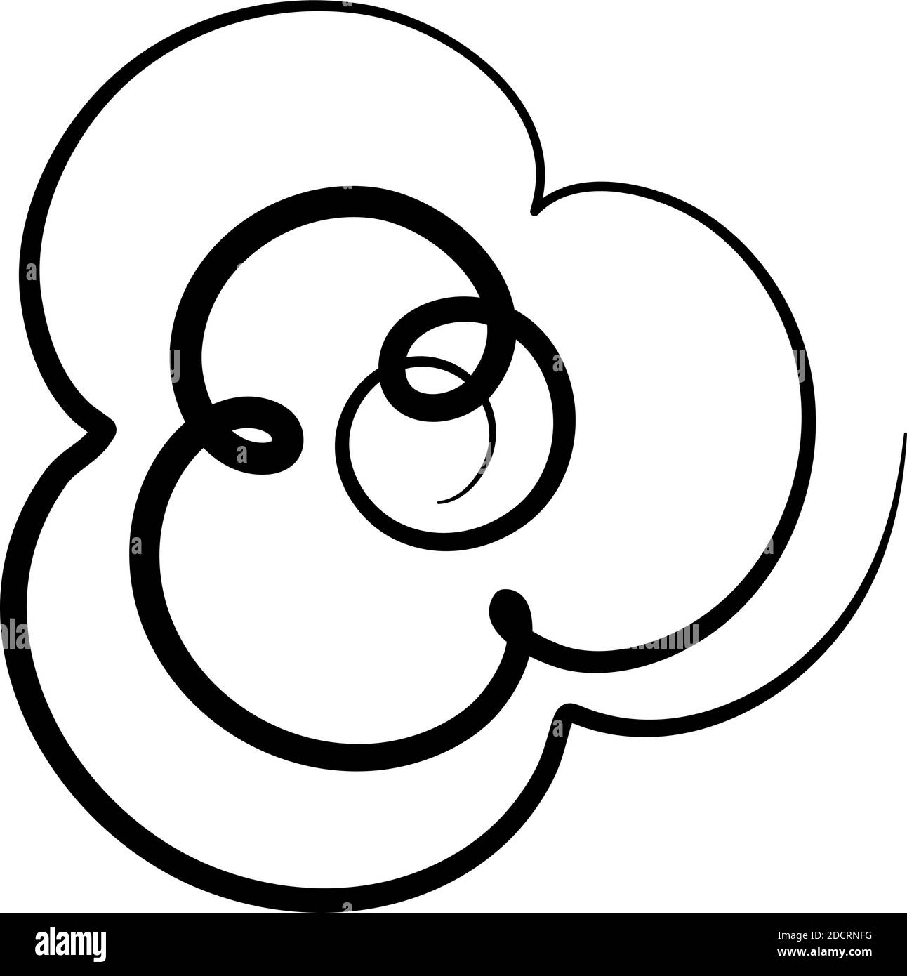 Curlicue, Loop shapes, elements vector illustration — Stock vector ...