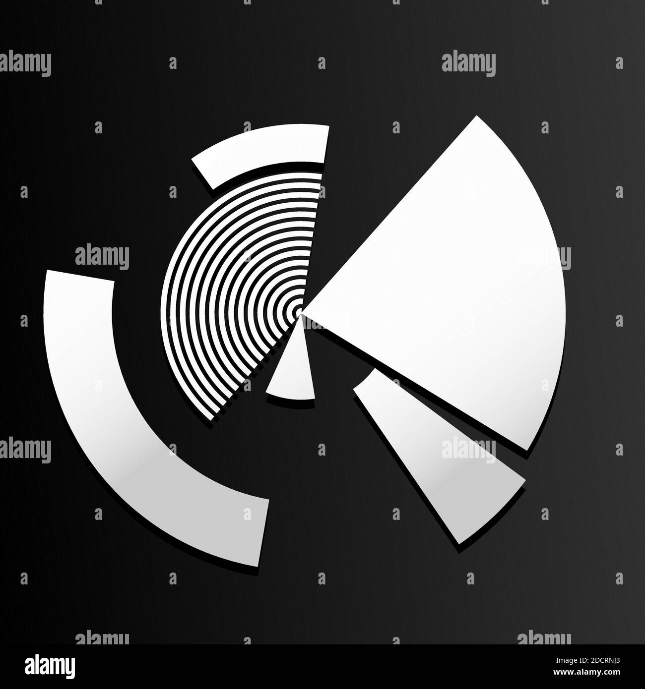 Geometric Sci-fi, Cybernetics, Cyber segmented circle, ring design ...