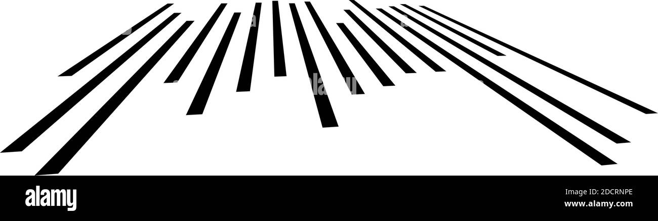 Parallel straight lines, stripes in perspective, 3d – Stock ...