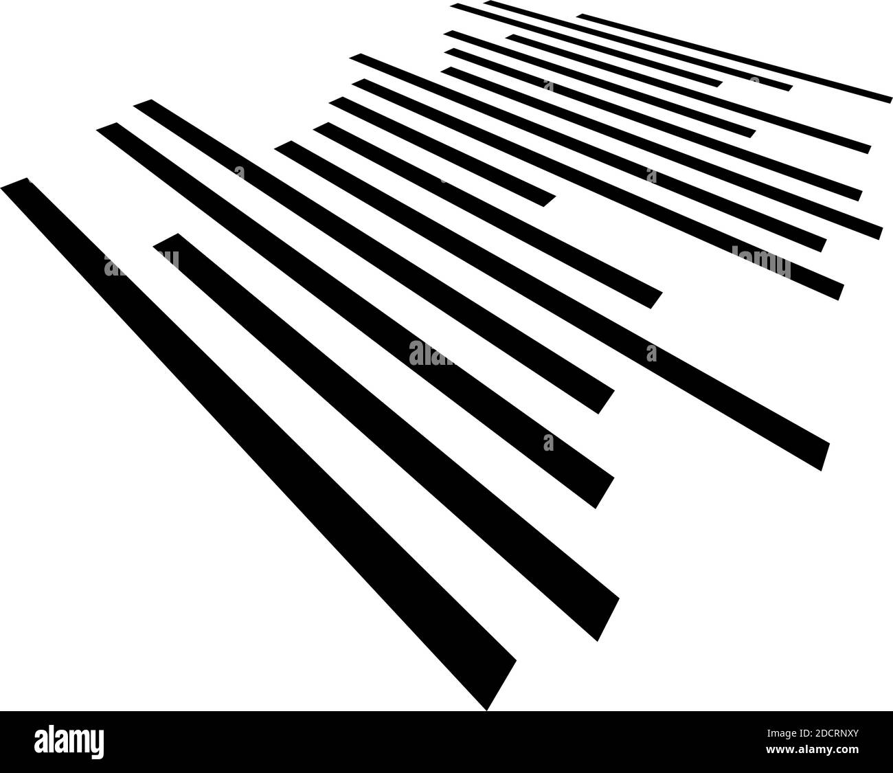 Parallel straight lines, stripes in perspective, 3d – Stock ...