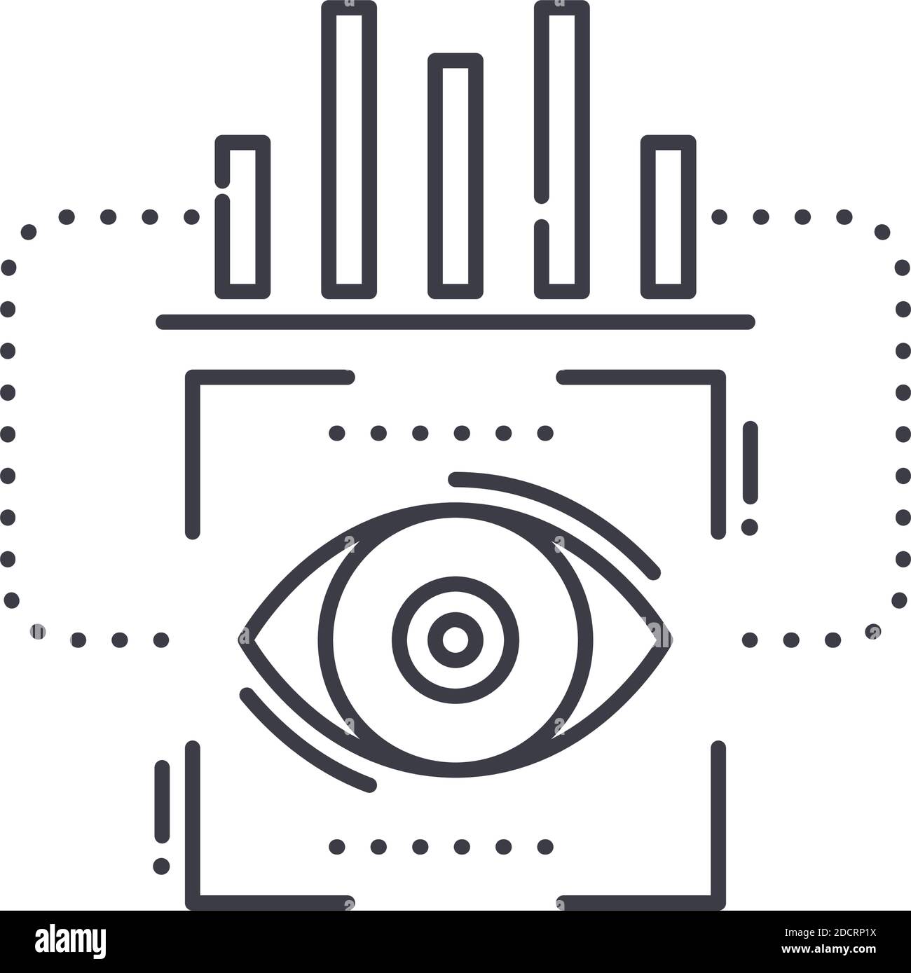 Market forecast icon, linear isolated illustration, thin line vector ...