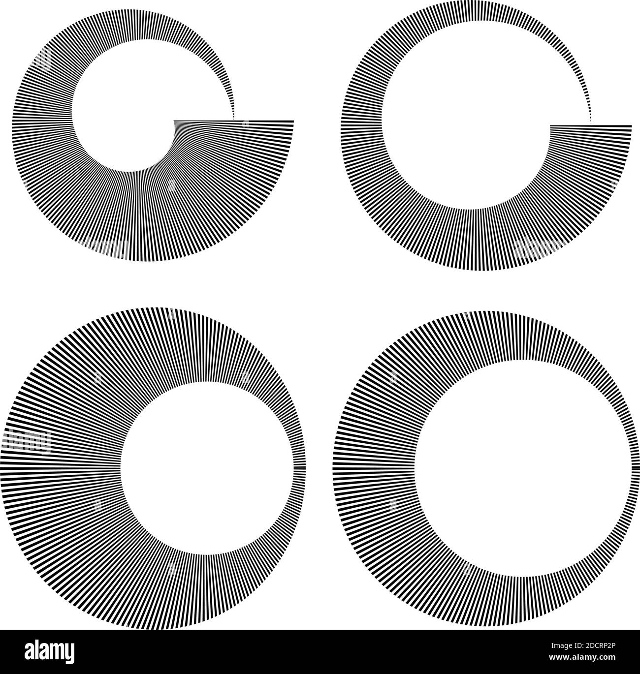 Circular radial lines volute, helix shape design element(s) – Stock ...