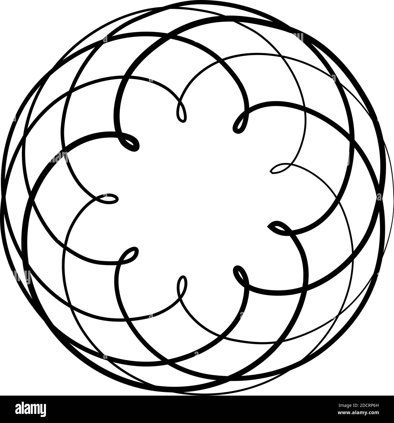 Curlicue, Loop shapes, elements vector illustration — Stock vector ...