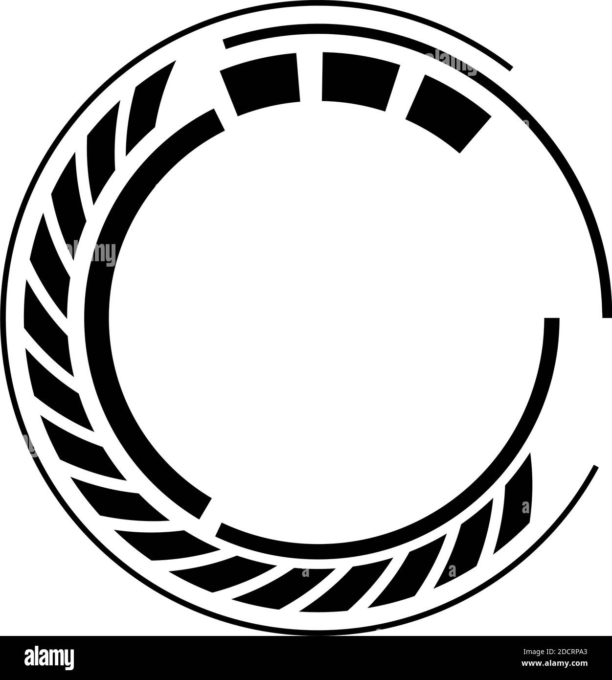 Geometric Sci-fi, Cybernetics, Cyber segmented circle, ring design ...