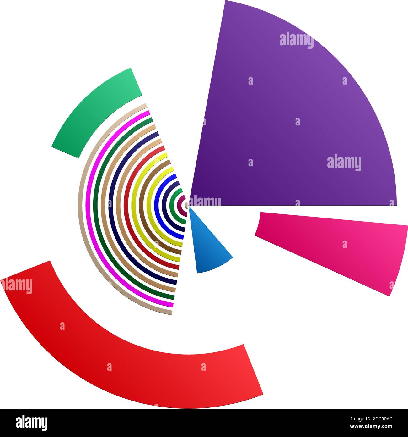 Geometric Sci-fi, Cybernetics, Cyber segmented circle, ring design ...