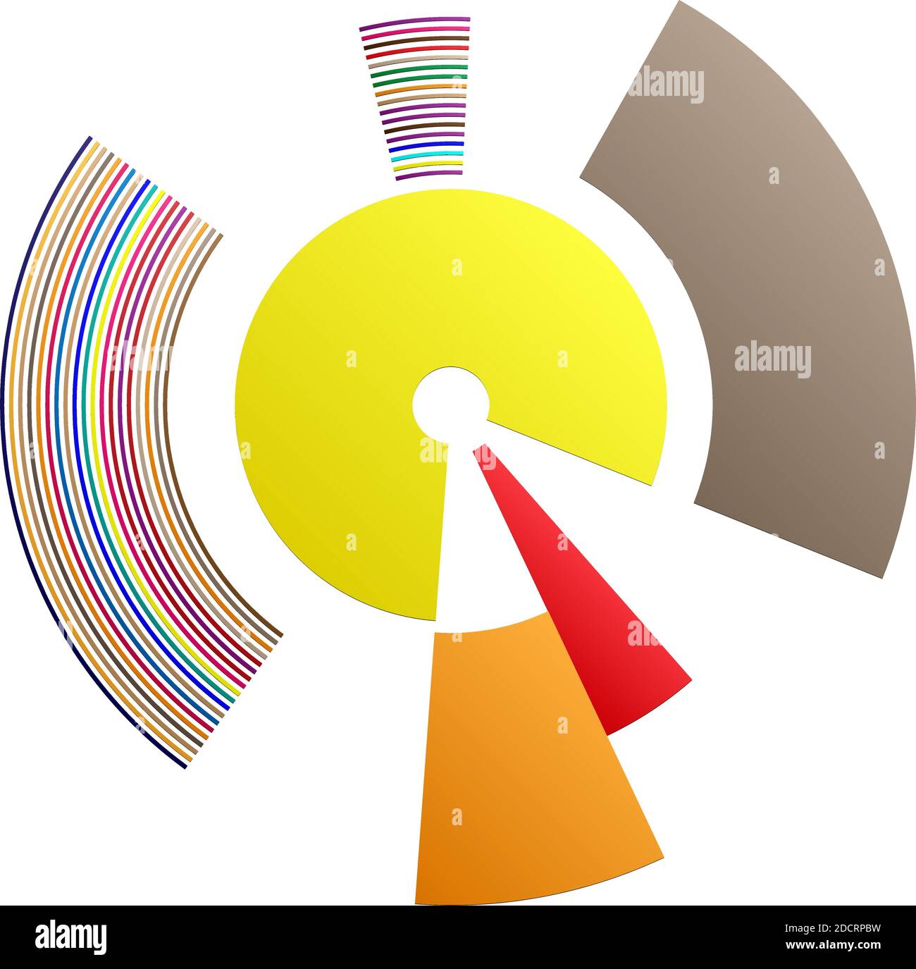 Geometric Sci-fi, Cybernetics, Cyber segmented circle, ring design ...