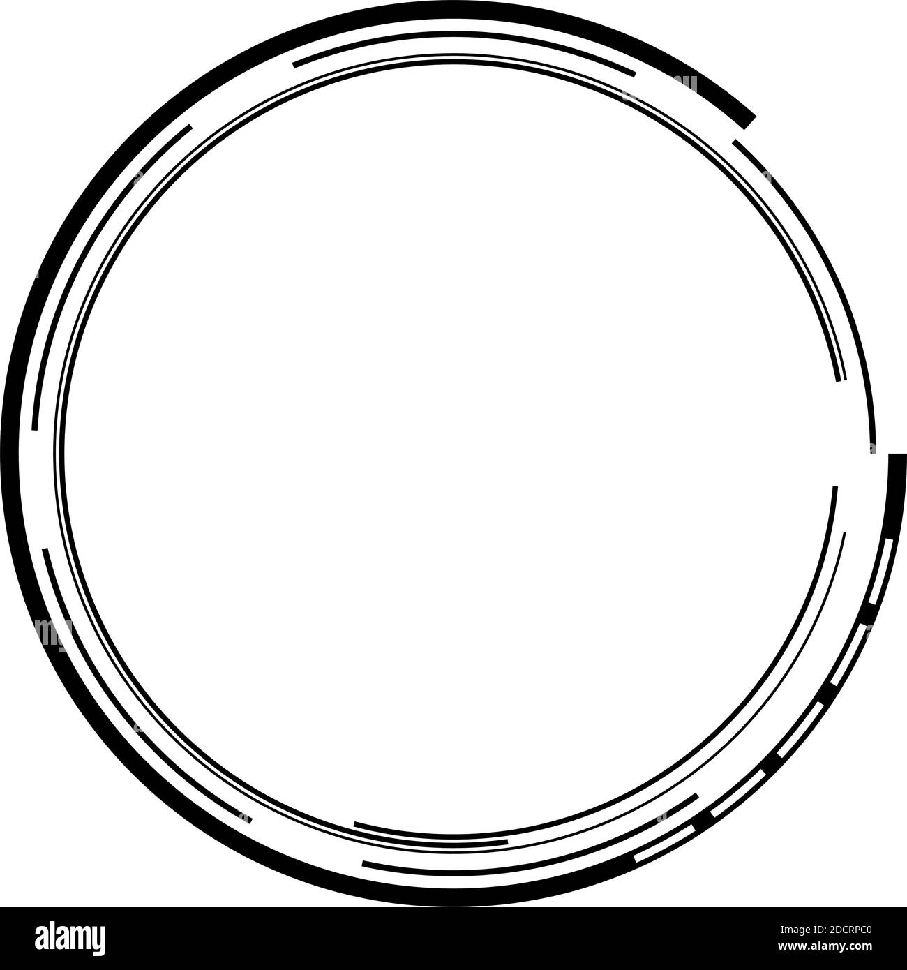 Geometric HUD, sc-fi GUI, UI circular elements. Geometric circle vector ...