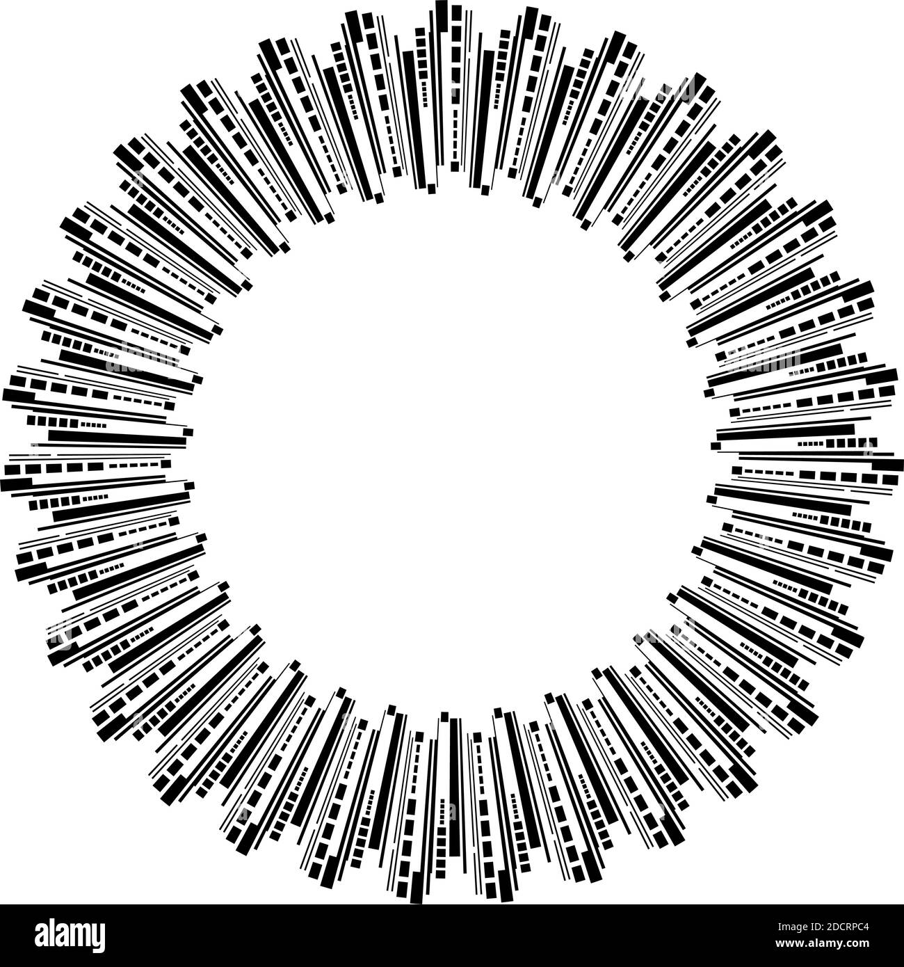 Geometric HUD, sc-fi GUI, UI circular elements. Geometric circle vector ...