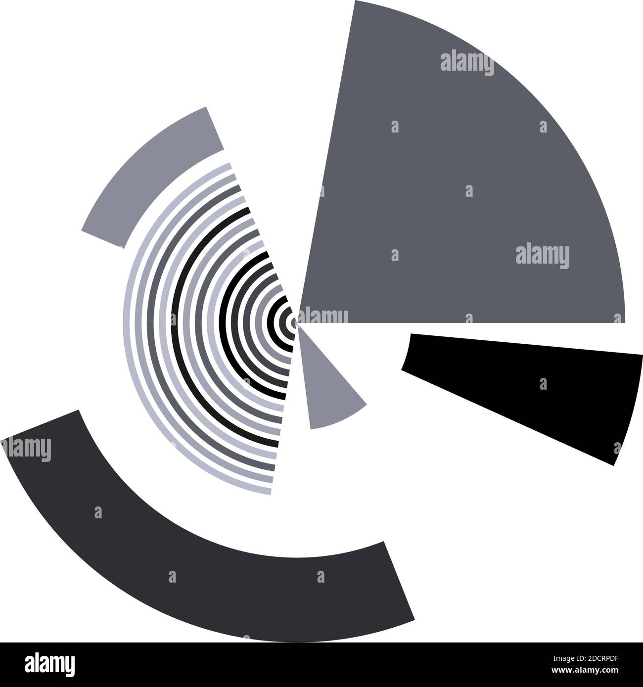 Geometric Sci-fi, Cybernetics, Cyber segmented circle, ring design ...