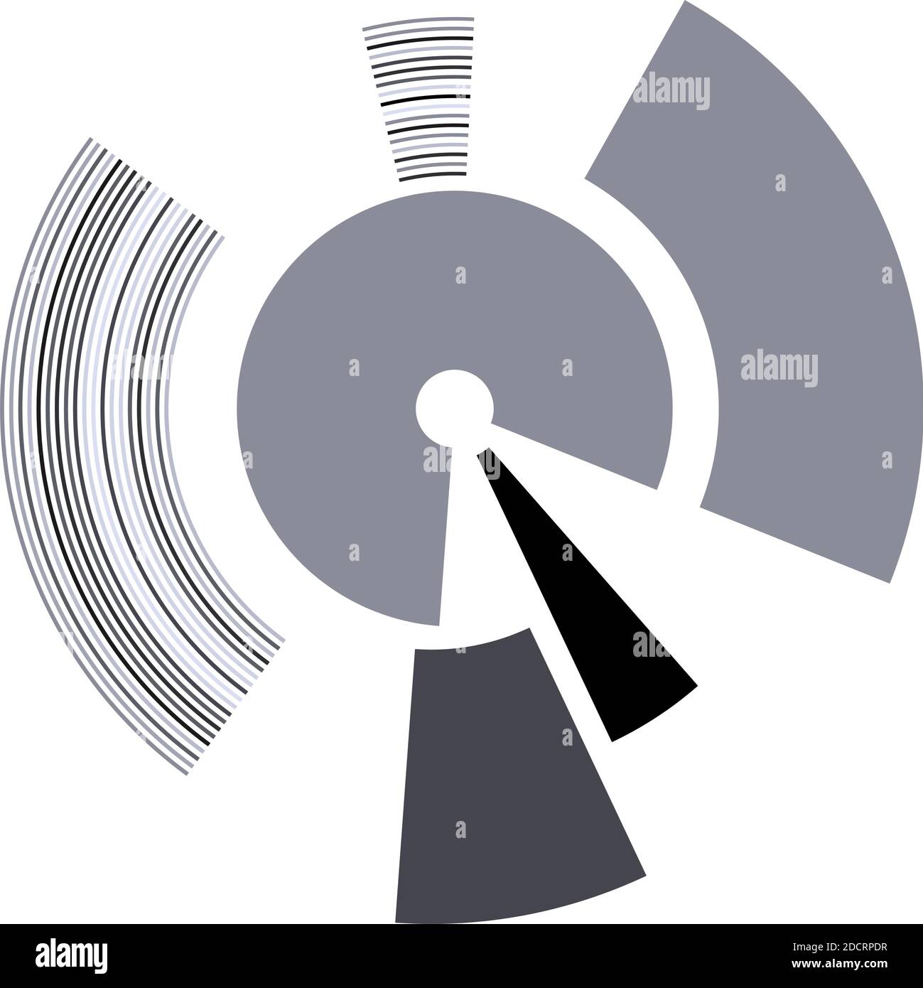 Geometric Sci-fi, Cybernetics, Cyber segmented circle, ring design ...