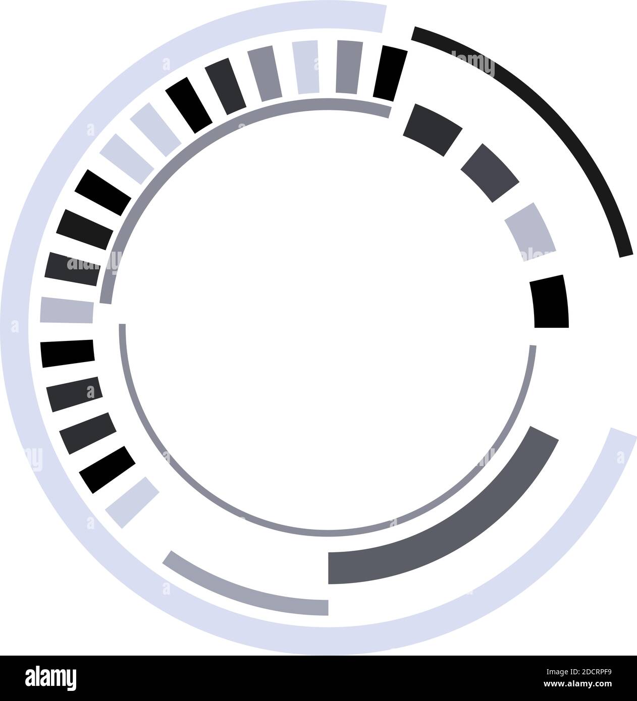 Geometric Sci-fi, Cybernetics, Cyber segmented circle, ring design ...