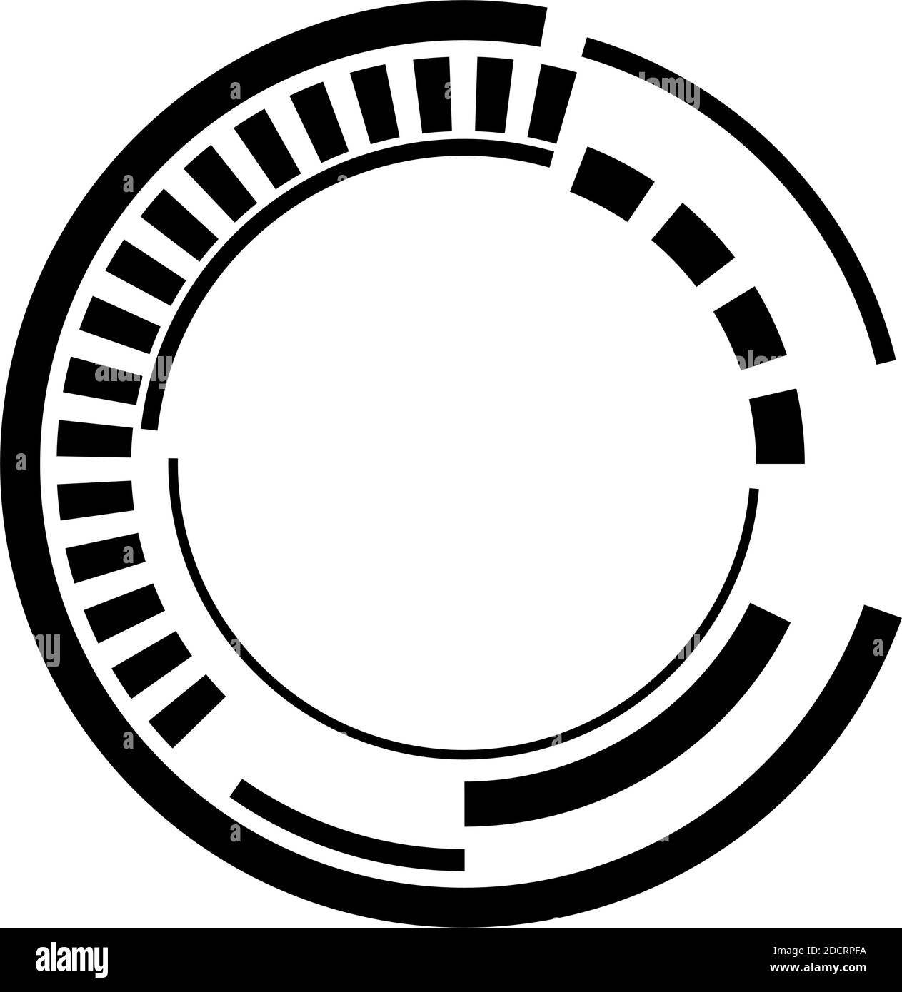 Geometric Sci-fi, Cybernetics, Cyber segmented circle, ring design ...