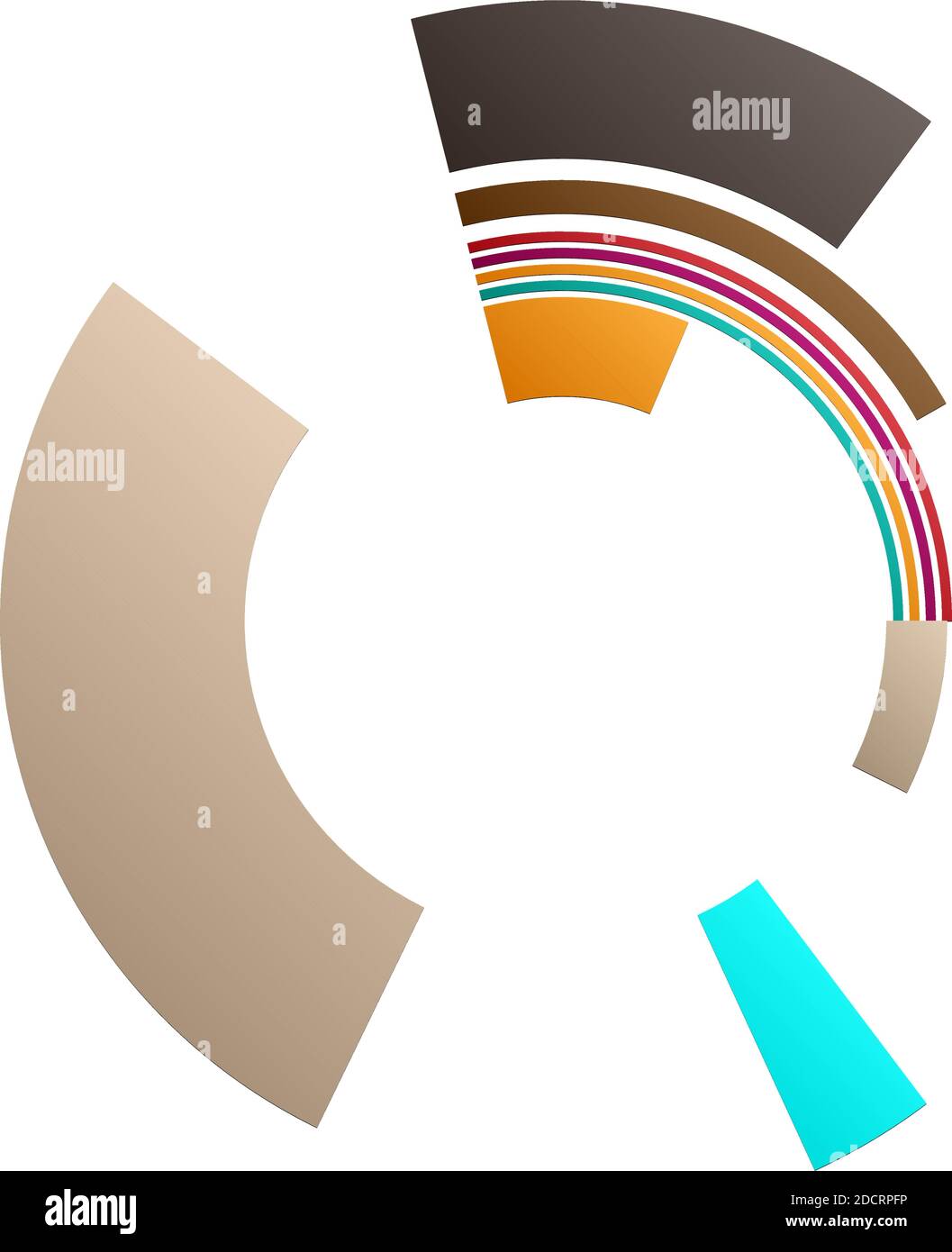 Geometric Sci-fi, Cybernetics, Cyber segmented circle, ring design ...