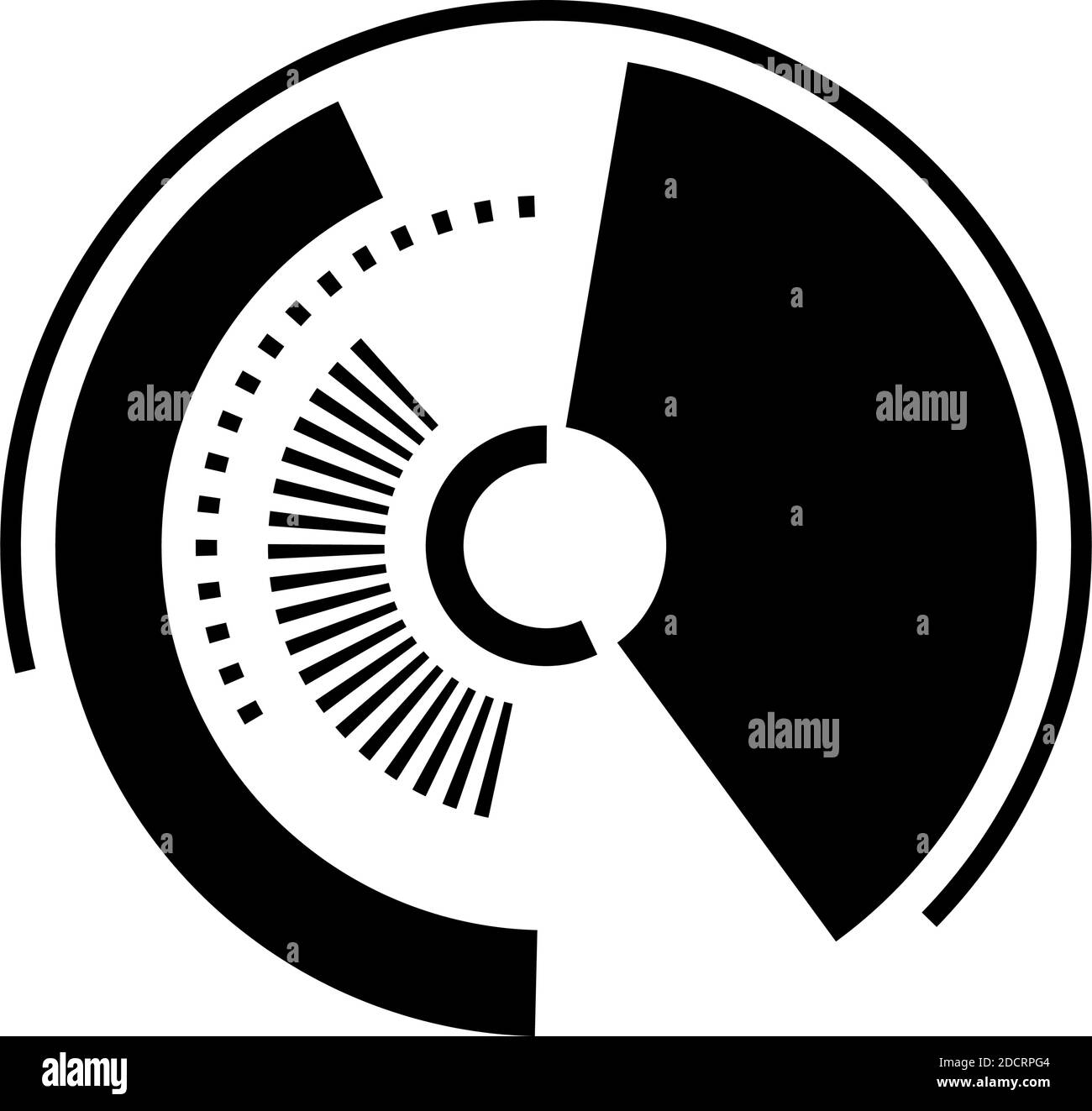 Geometric Sci-fi, Cybernetics, Cyber segmented circle, ring design ...