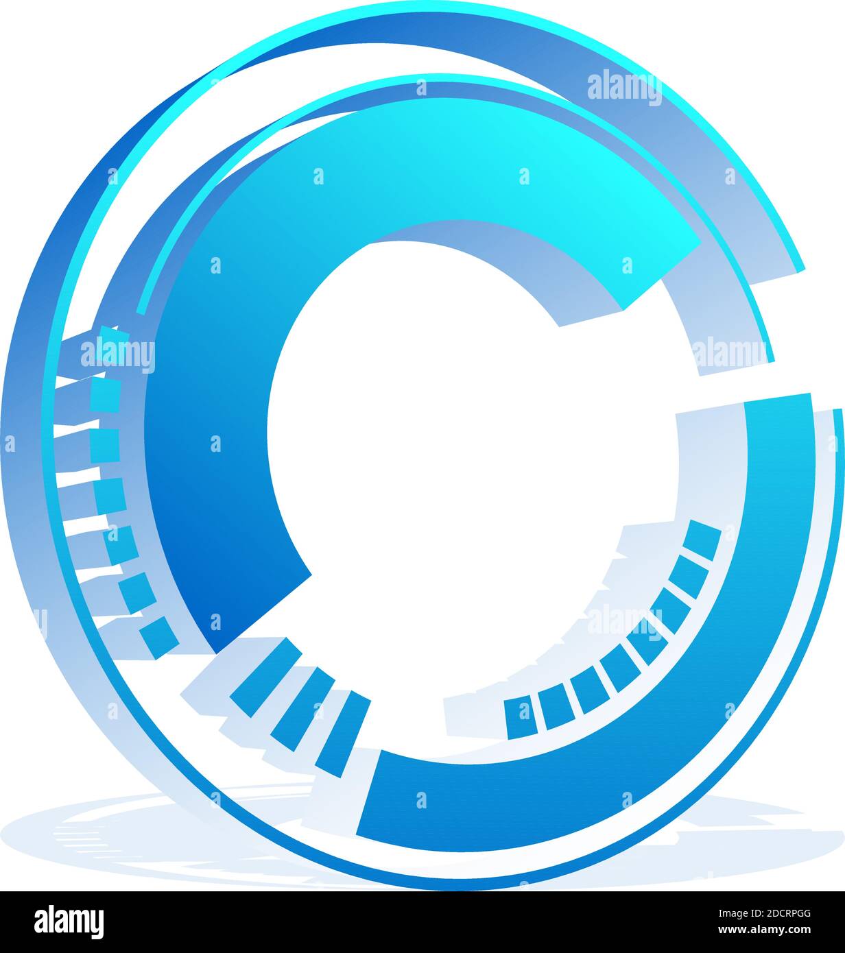 Geometric Sci-fi, Cybernetics, Cyber segmented circle, ring design ...