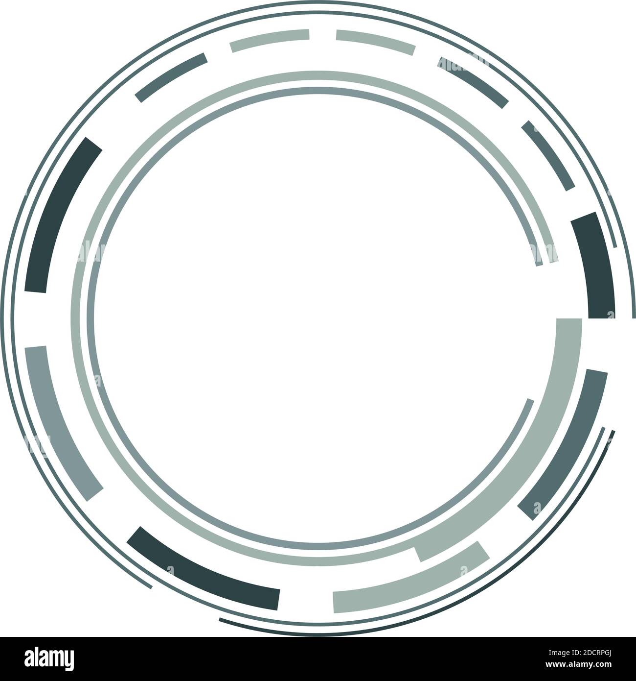 Geometric HUD, sc-fi GUI, UI circular elements. Geometric circle vector ...