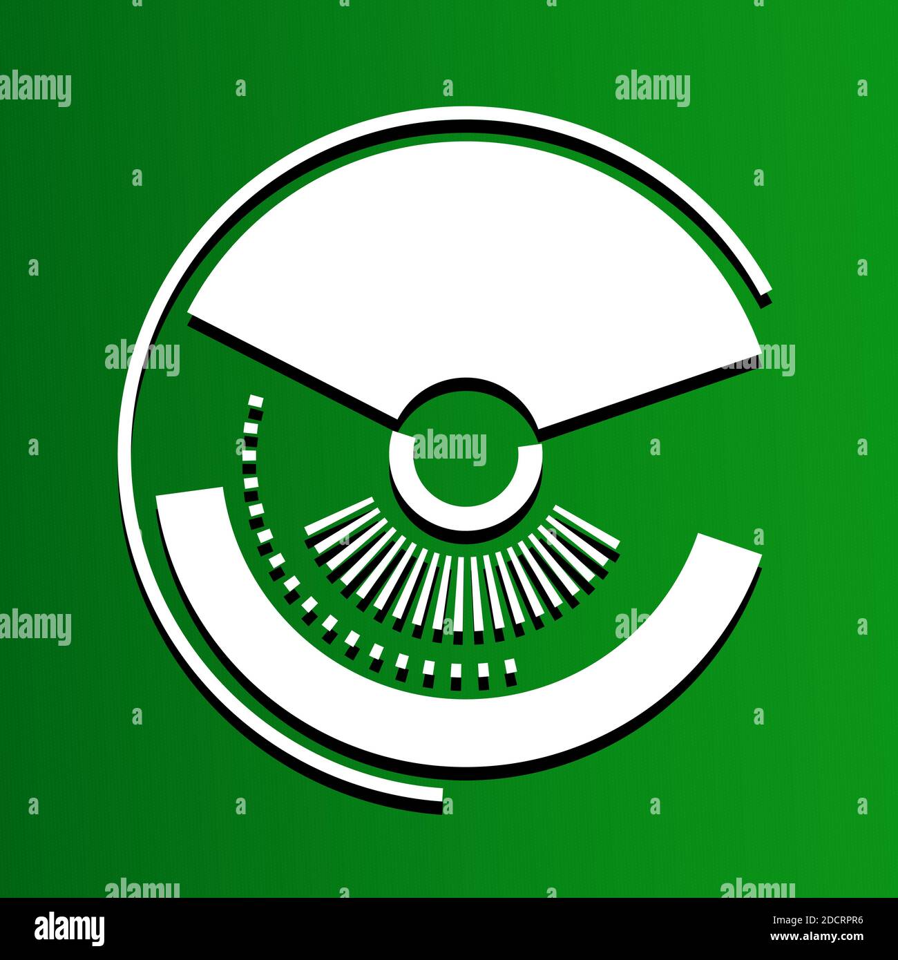 Geometric Sci-fi, Cybernetics, Cyber segmented circle, ring design ...