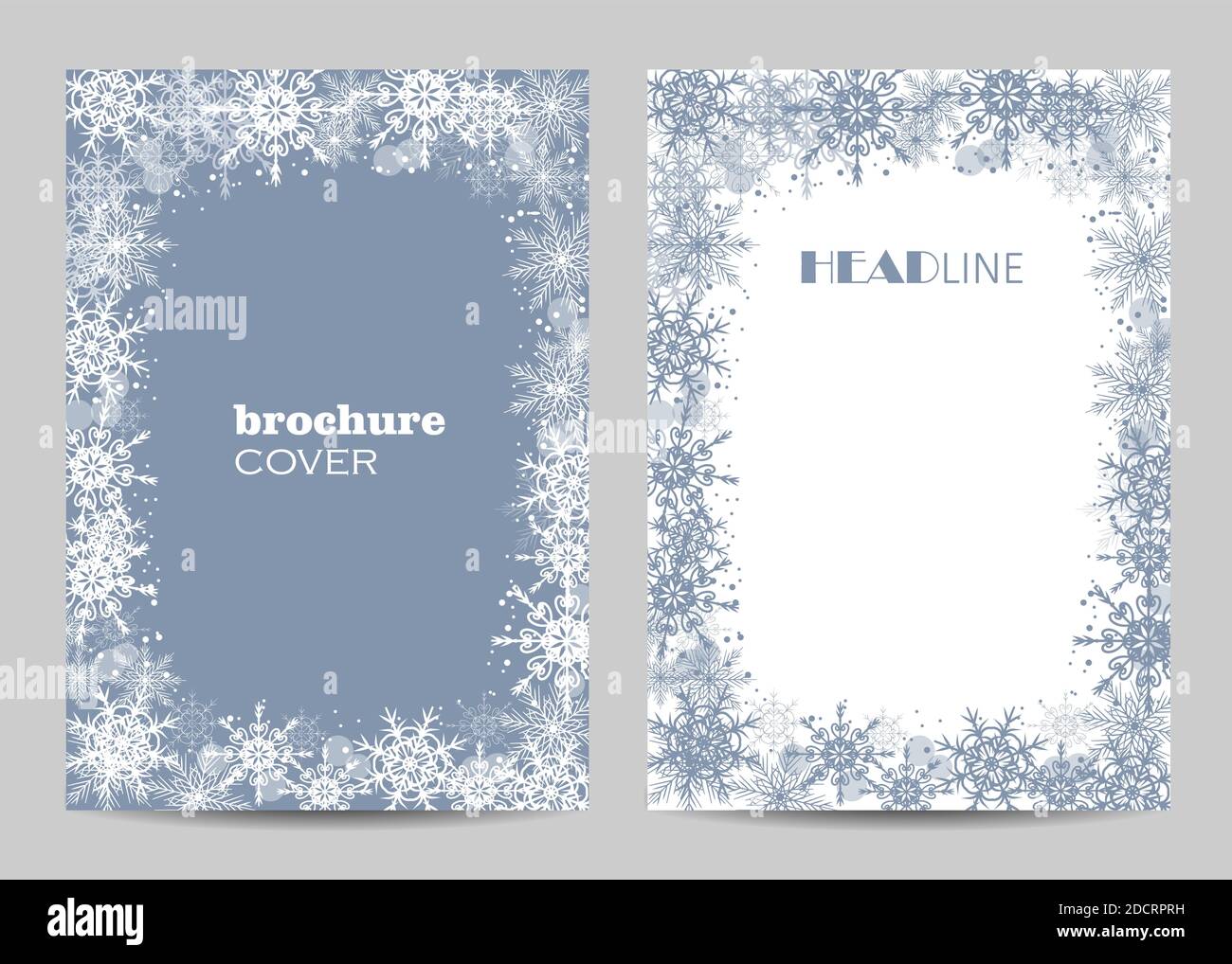 Modern brochure cover design with winter pattern Stock Vector Image ...