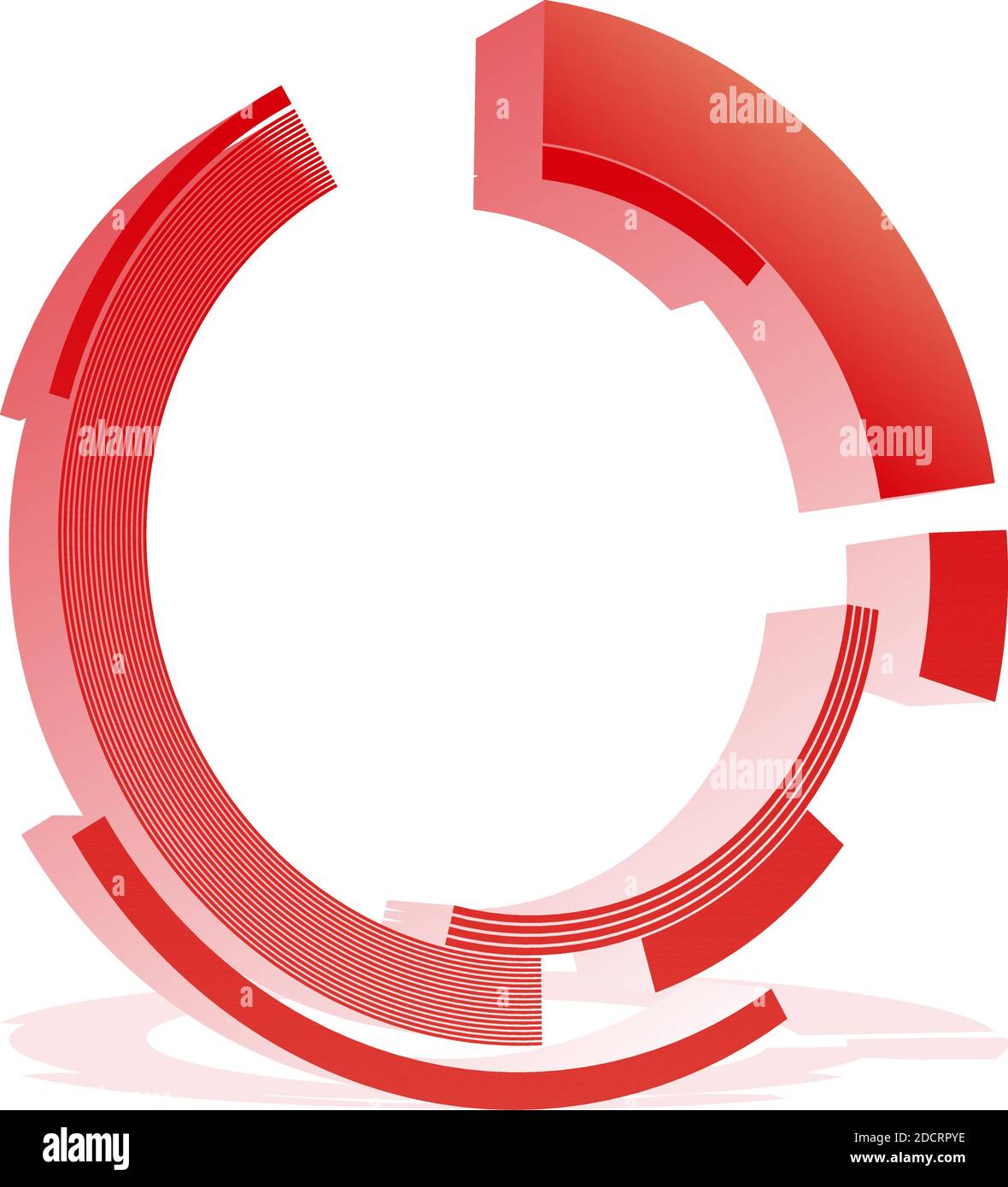 Geometric Sci-fi, Cybernetics, Cyber segmented circle, ring design ...