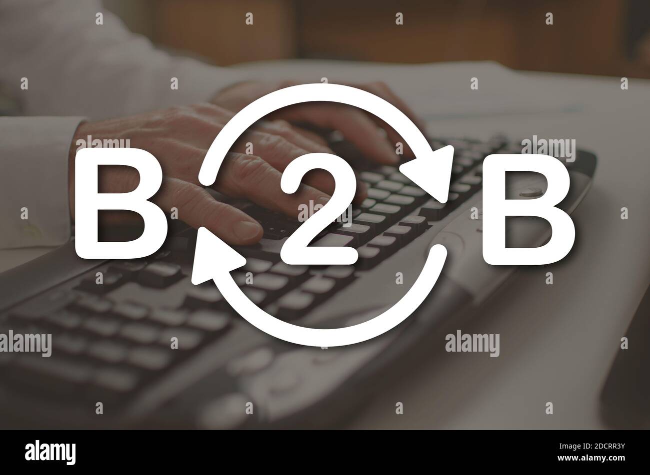 B2b concept illustrated by a picture on background Stock Photo - Alamy