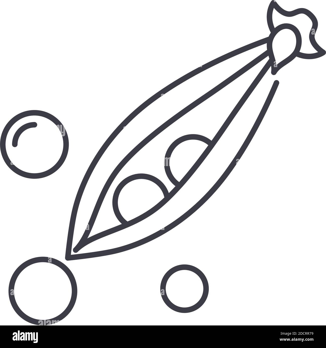Pea concept icon, linear isolated illustration, thin line vector, web ...