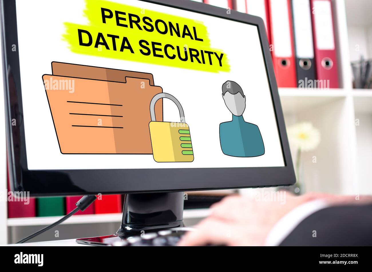 Personal data security concept shown on a computer screen Stock Photo ...