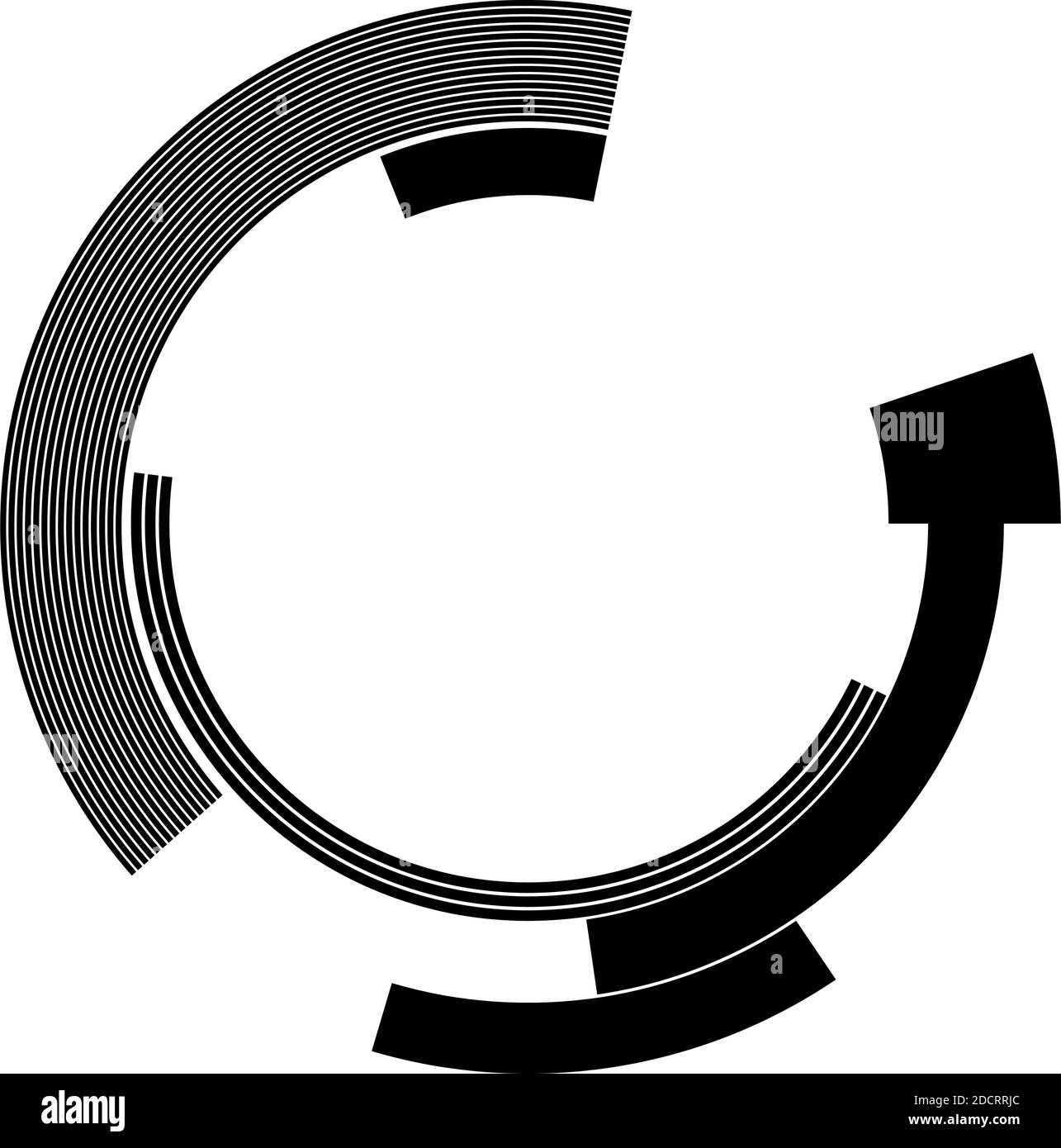 Geometric Sci-fi, Cybernetics, Cyber segmented circle, ring design ...
