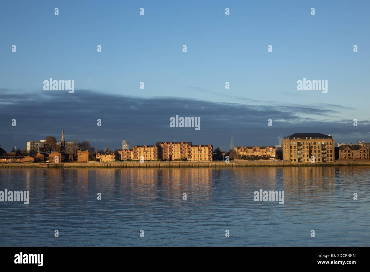 Isle of Dogs from Greenwich at sunrise, London UK Stock Photo - Alamy