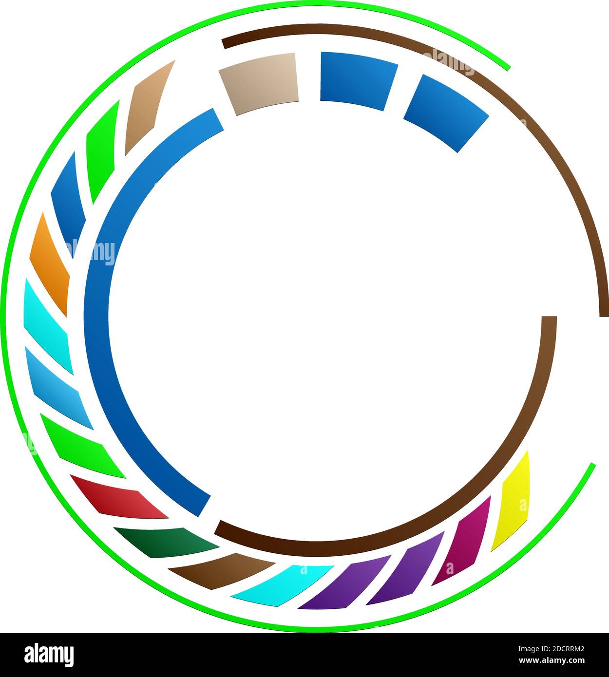 Geometric Sci-fi, Cybernetics, Cyber segmented circle, ring design ...