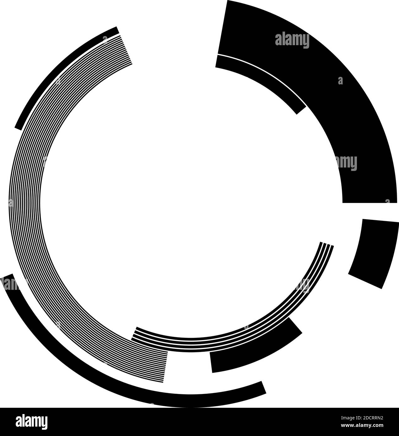 Geometric Sci-fi, Cybernetics, Cyber segmented circle, ring design ...