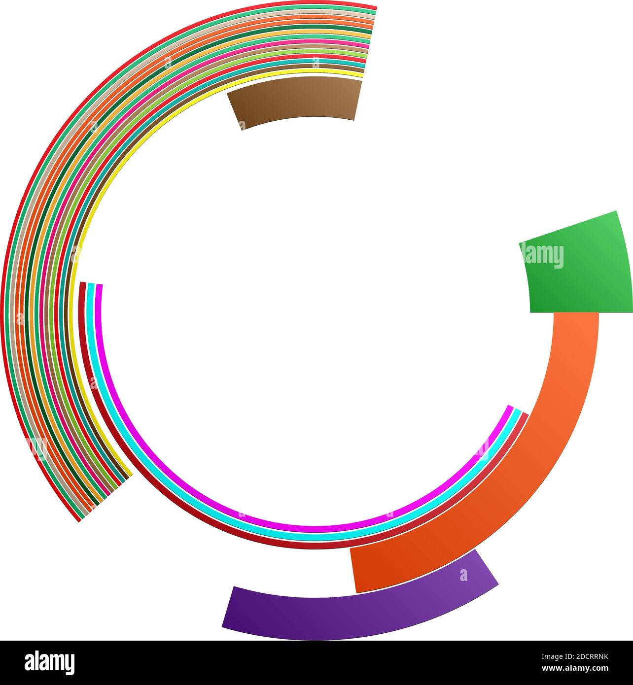 Geometric Sci-fi, Cybernetics, Cyber segmented circle, ring design ...