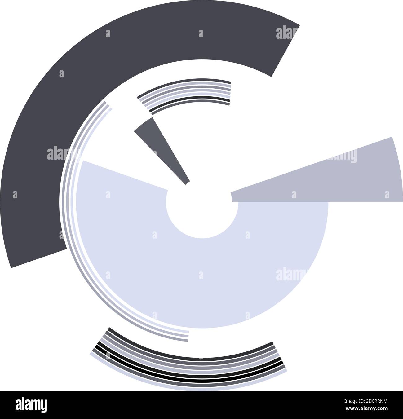 Geometric Sci-fi, Cybernetics, Cyber segmented circle, ring design ...