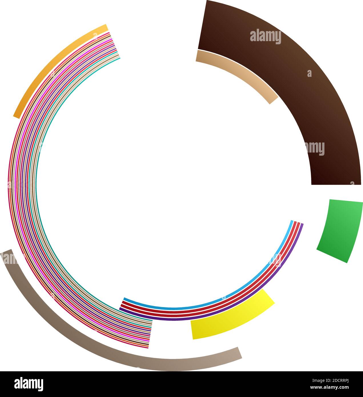 Geometric Sci-fi, Cybernetics, Cyber segmented circle, ring design ...