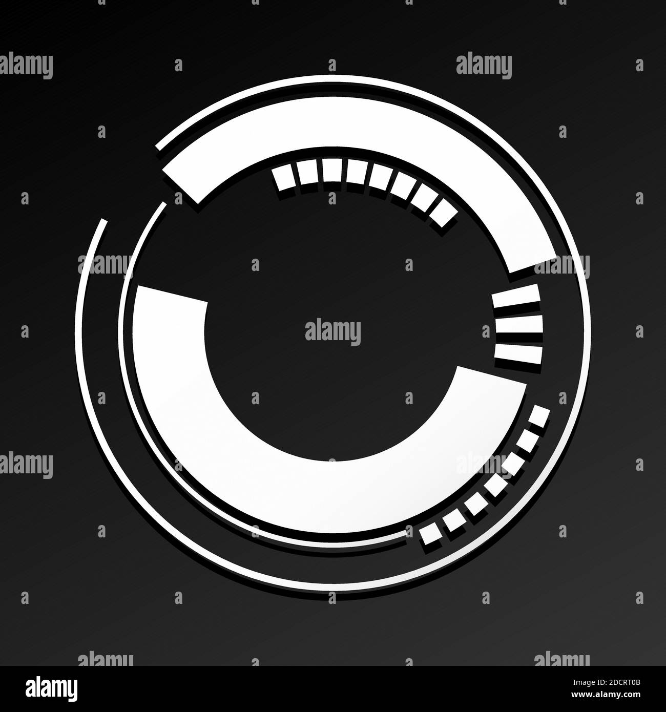 Geometric Sci-fi, Cybernetics, Cyber segmented circle, ring design ...