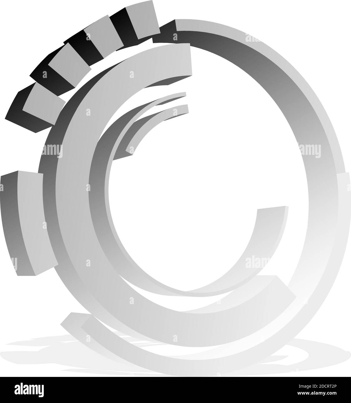 Geometric Sci-fi, Cybernetics, Cyber segmented circle, ring design ...