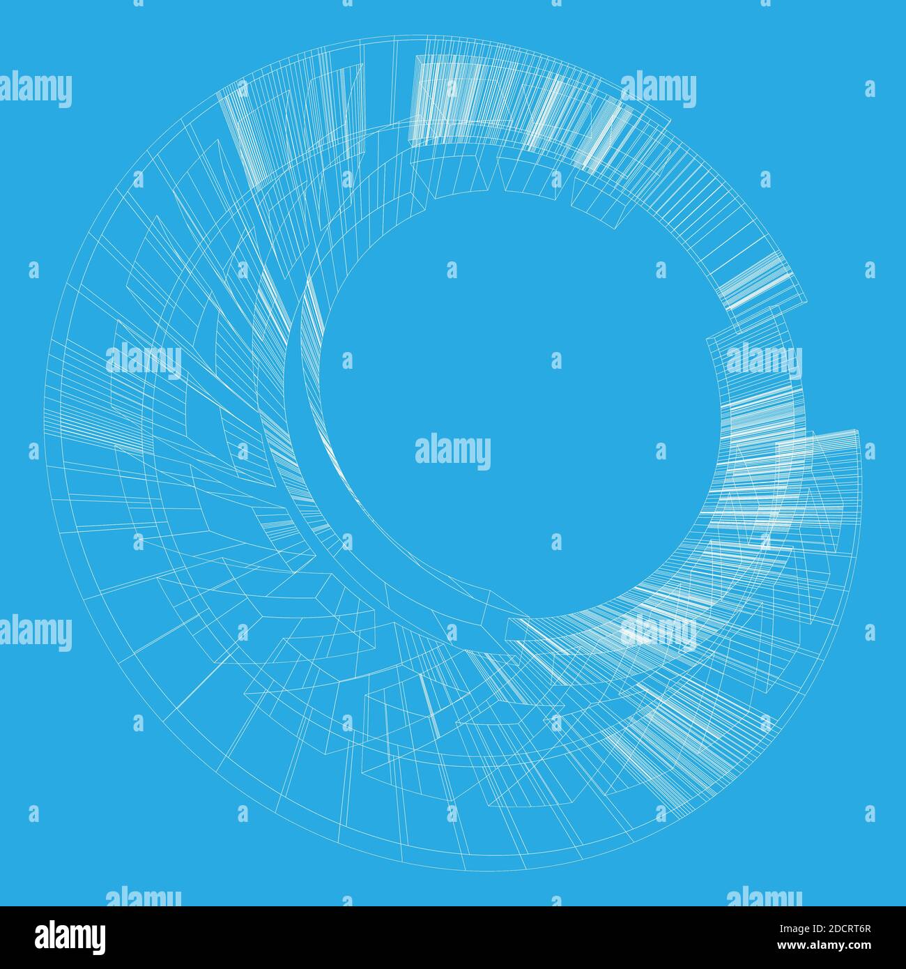 Wire-frame 3d Object - Geometric Sci-fi, Cybernetics, Cyber segmented ...