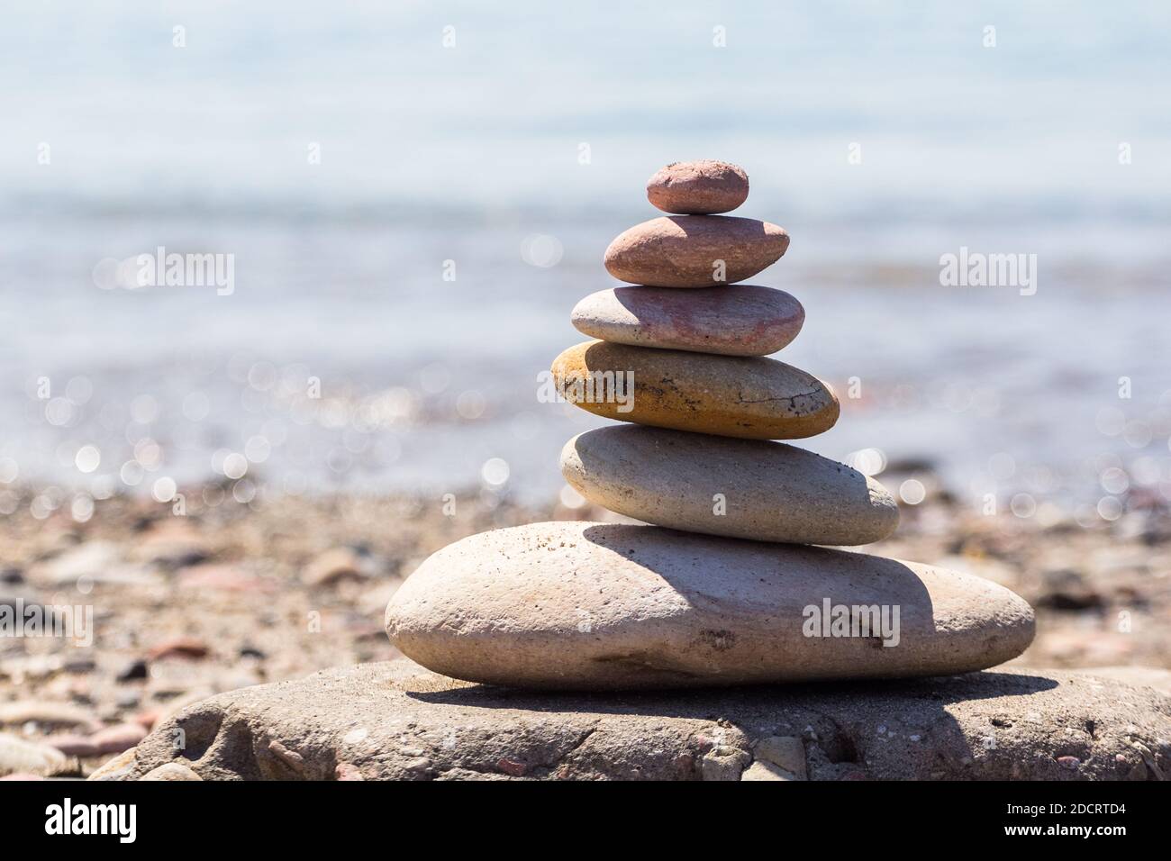 Stacked rocks at a local beach in Corregidor Island, Philippines Stock ...