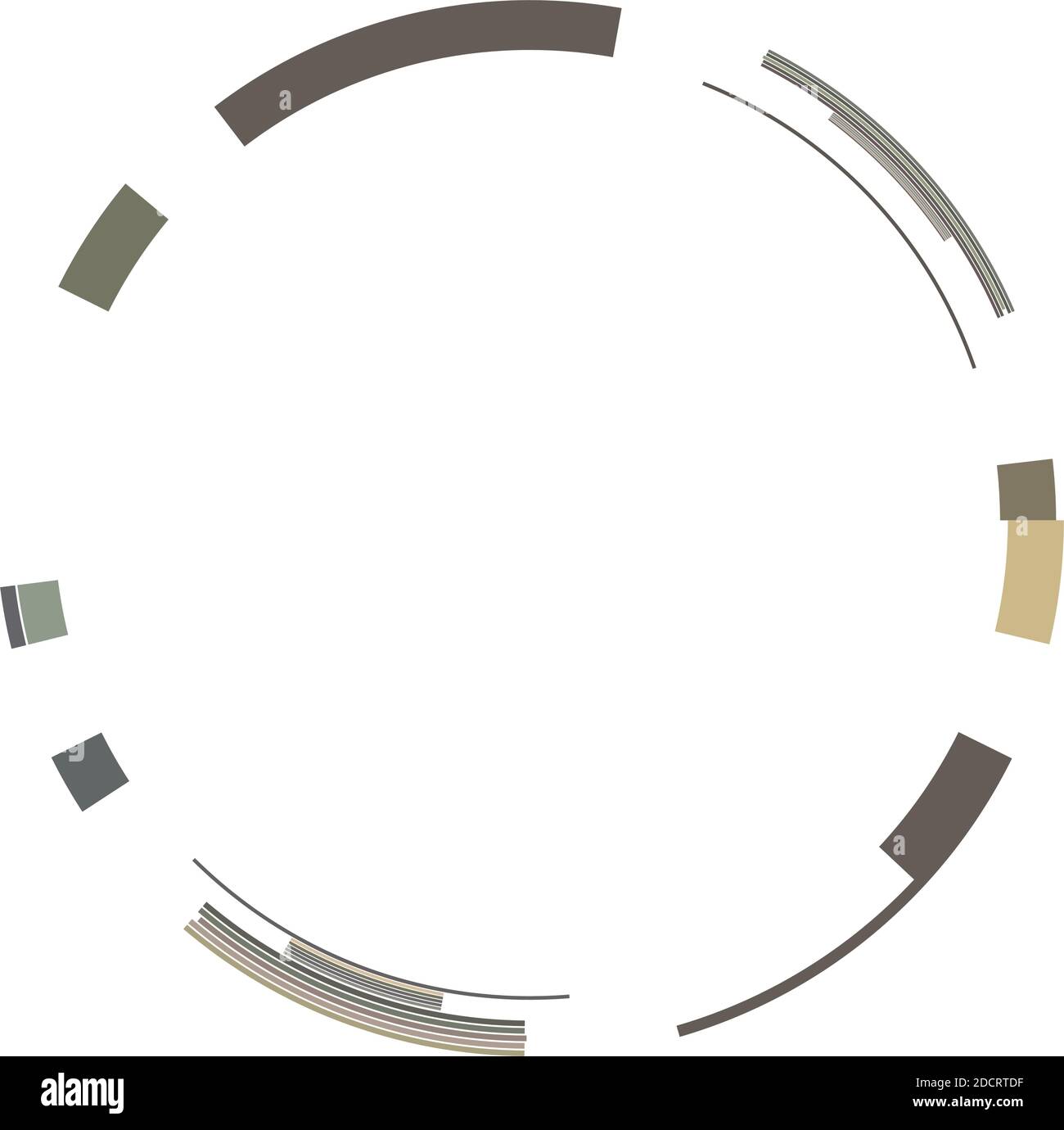Geometric HUD, sc-fi GUI, UI circular elements. Geometric circle vector ...