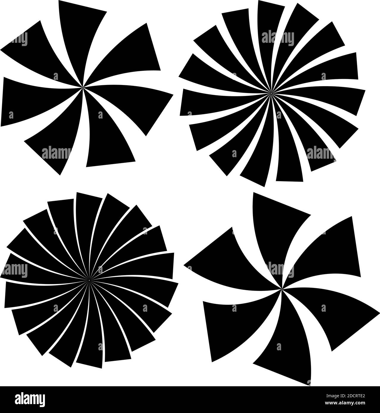 Twist, spiral circular abstract shapes design element(s) – Stock ...