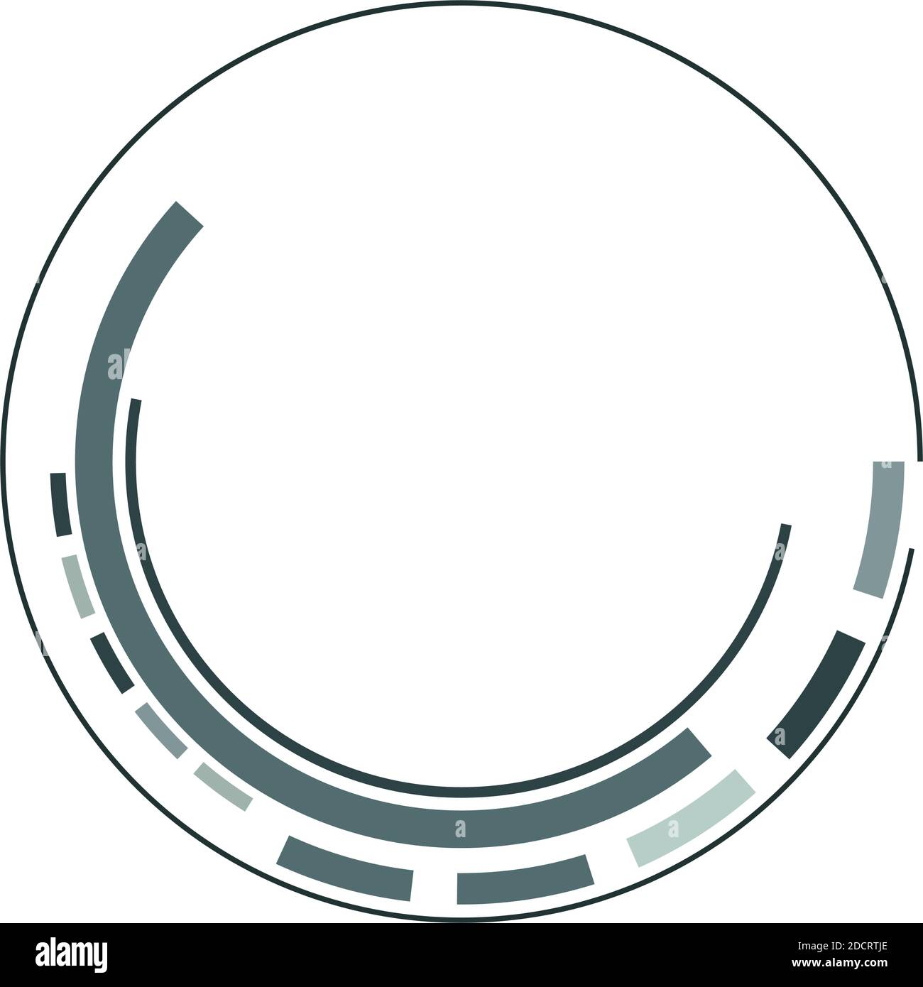 Geometric HUD, sc-fi GUI, UI circular elements. Geometric circle vector ...