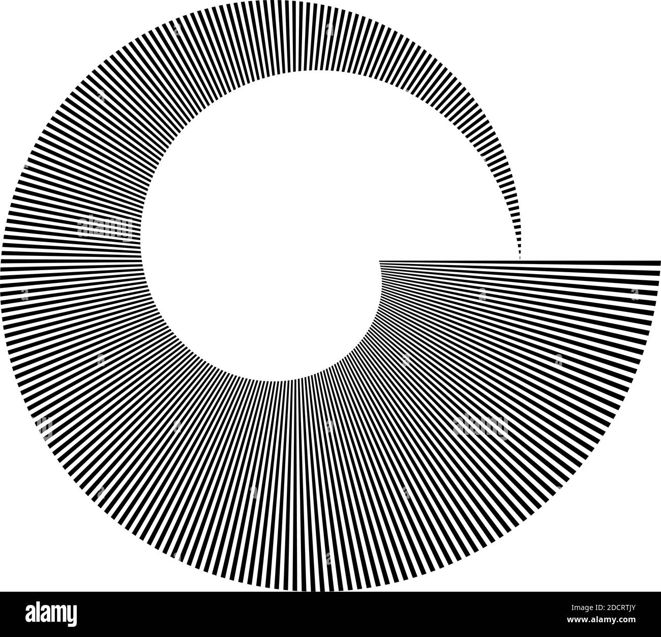 Circular radial lines volute, helix shape design element(s) – Stock ...
