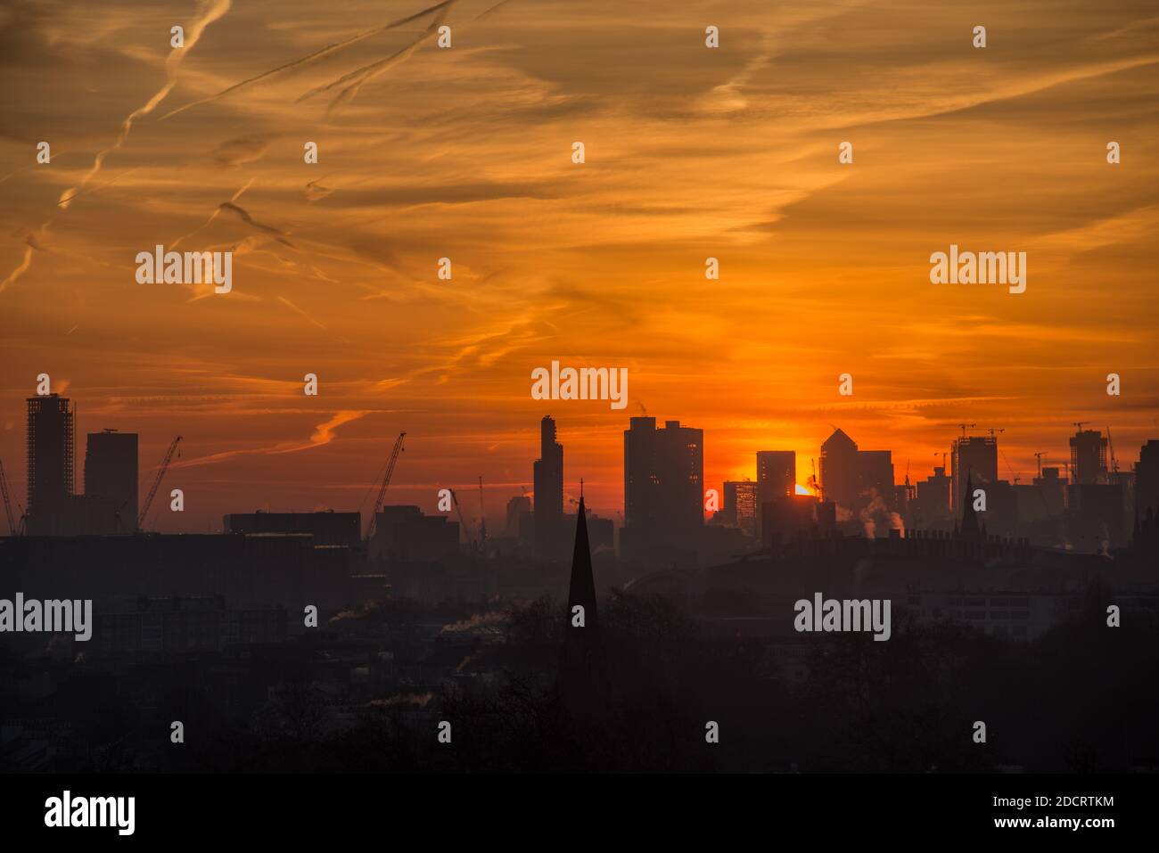 Sunrise over London skyline, England Stock Photo - Alamy