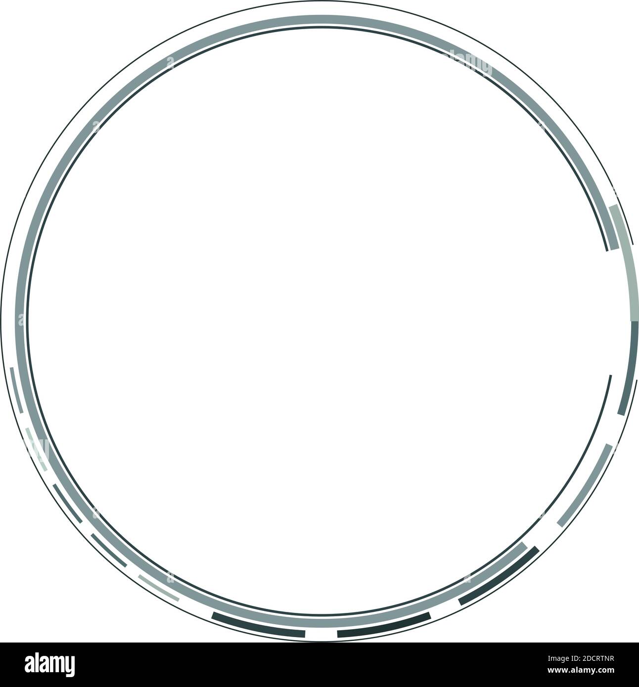 Geometric HUD, sc-fi GUI, UI circular elements. Geometric circle vector ...