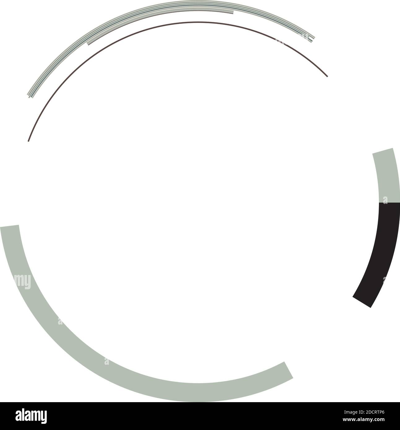 Geometric HUD, sc-fi GUI, UI circular elements. Geometric circle vector ...