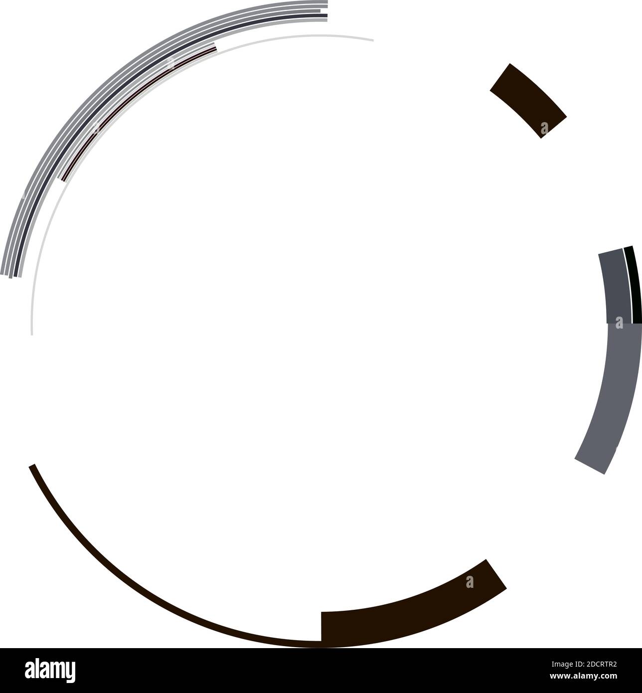 Geometric HUD, sc-fi GUI, UI circular elements. Geometric circle vector ...