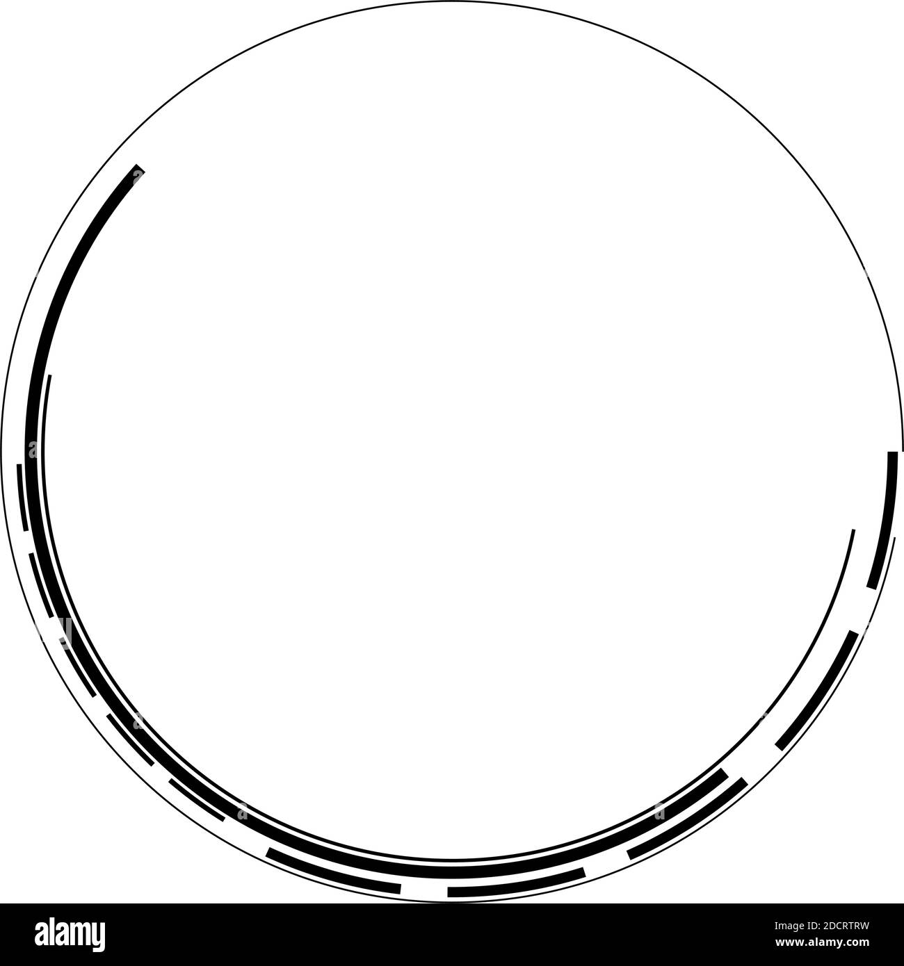 Geometric HUD, sc-fi GUI, UI circular elements. Geometric circle vector ...